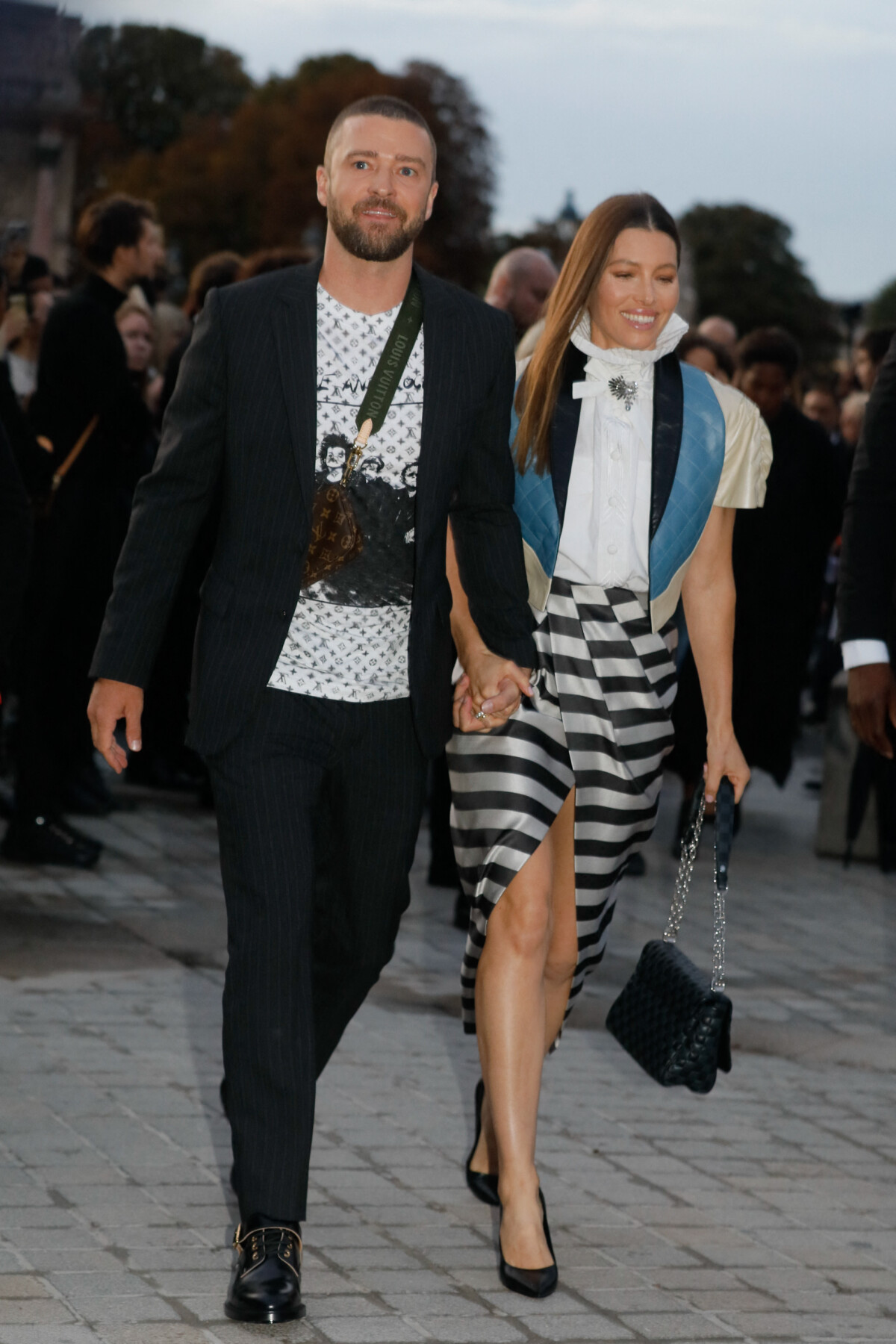 Photo : Justin Timberlake, sa femme Jessica Biel - Arrivées au défilé ...