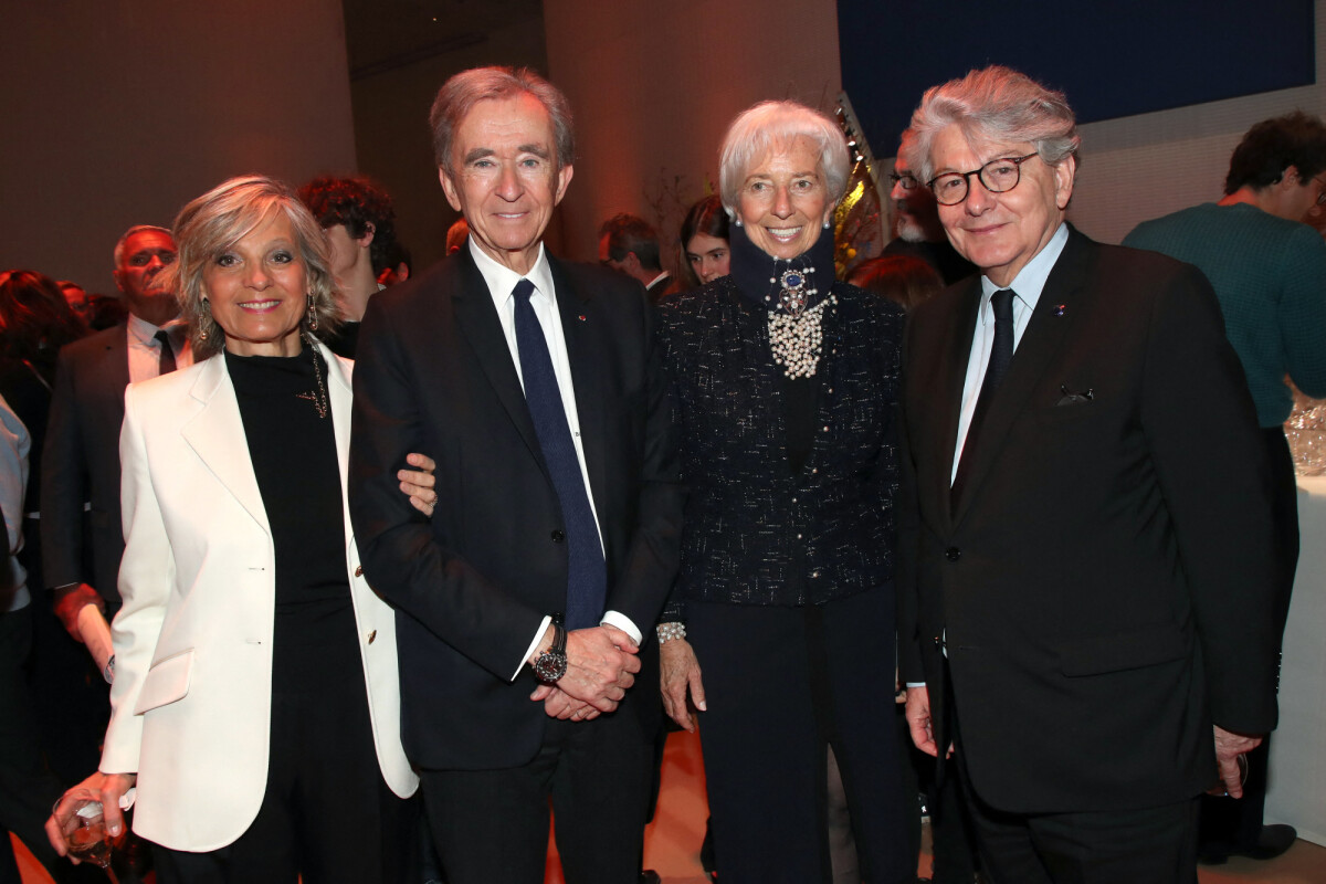 Photo : Hélène Arnault, Bernard Arnault, Christine Lagarde et Thierry Breton - Vernissage de l ...