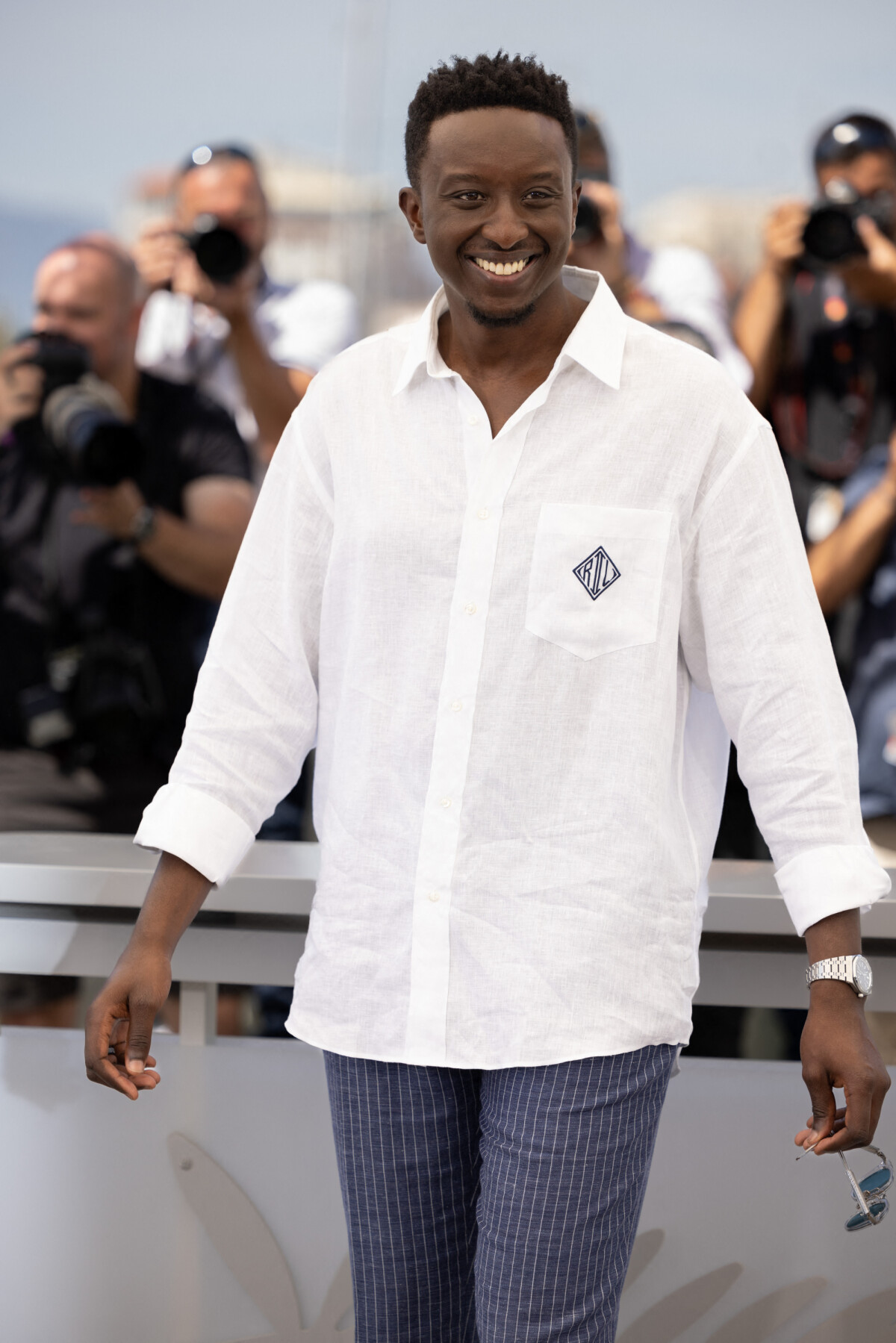 Photo : Ahmed Sylla au photocall de "Un petit frère" lors du 75ème ...