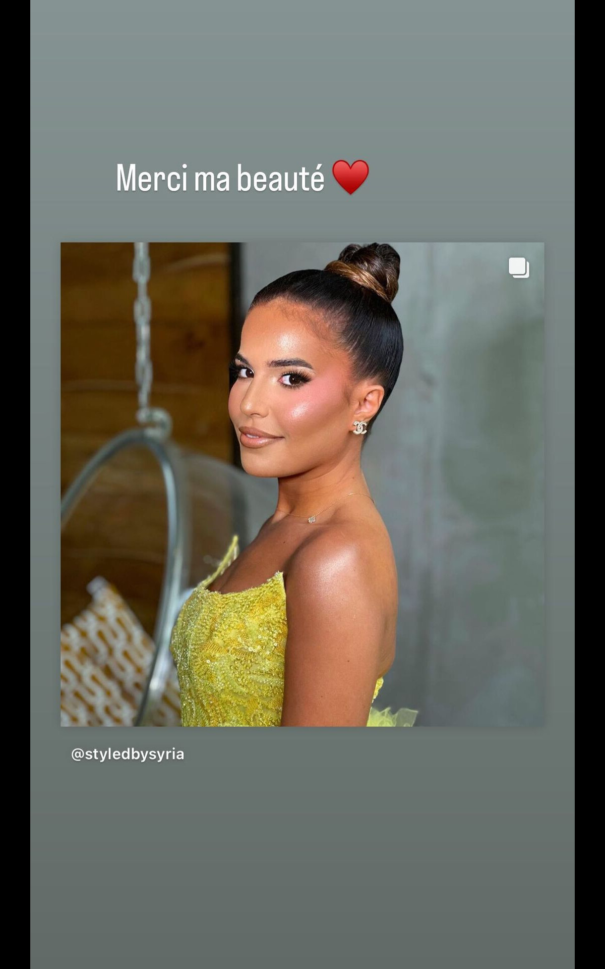 Photo : De couleur jaune Poupette Kenza sur Instagram. - Purepeople