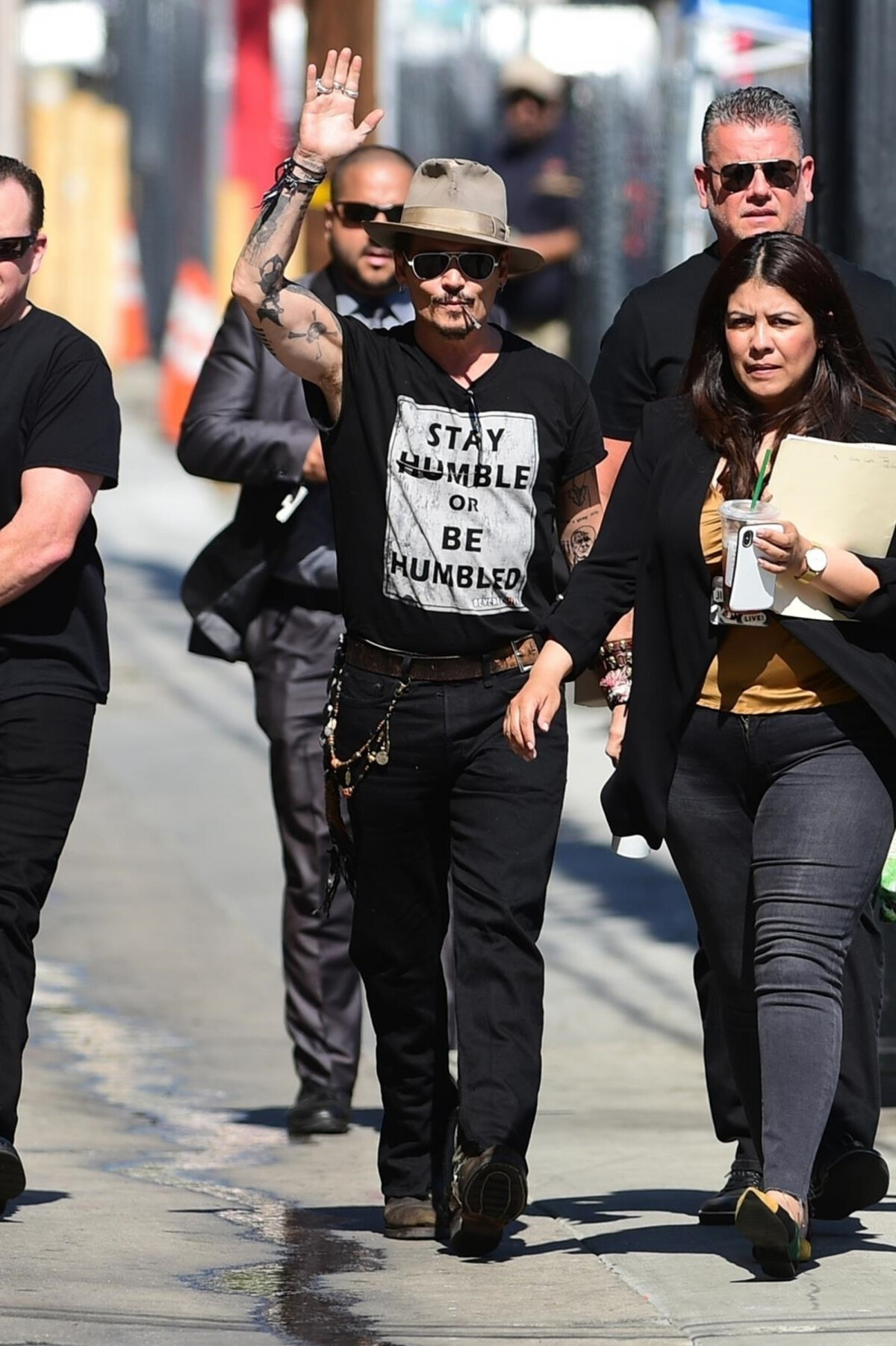 Photo : Johnny Depp arrive à l'émission Jimmy Kimmel Live!' au El ...