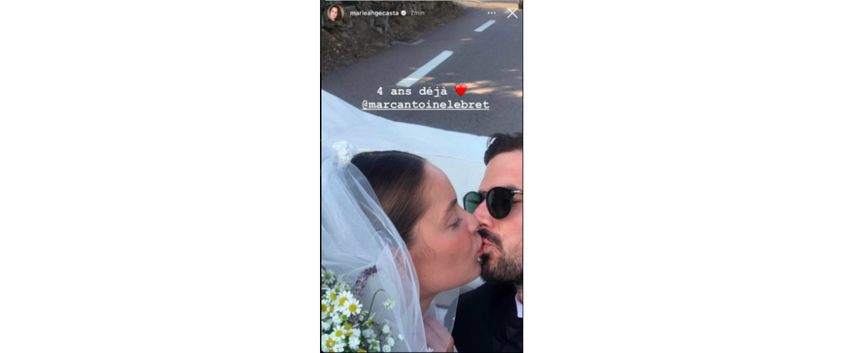 Photo : Marie-Ange Casta a en effet souhaité rendre hommage à son mariage avec l'humoriste ...