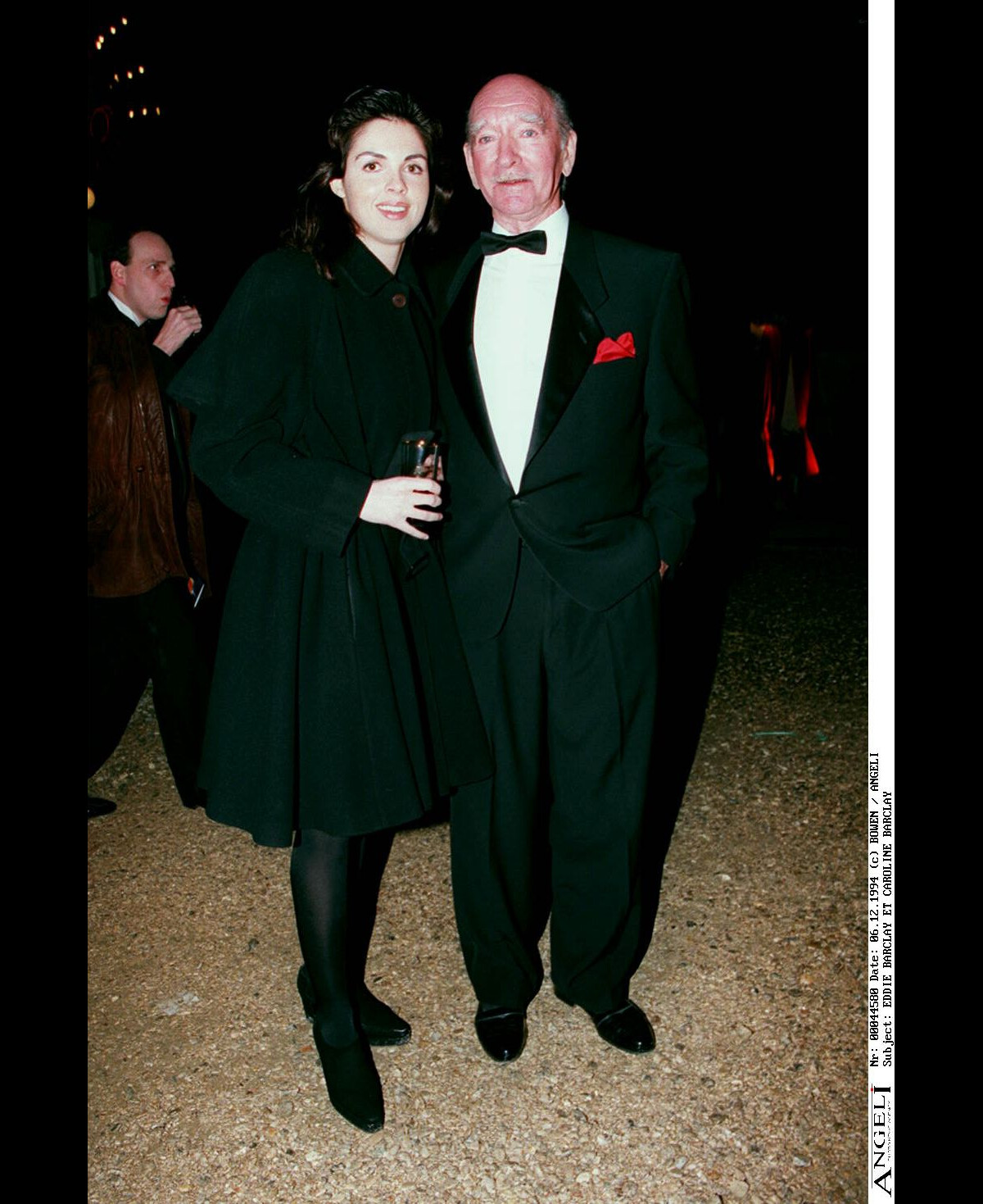 Photo : Eddie Barclay et Caroline Barclay smoking et robe noire au gala ...