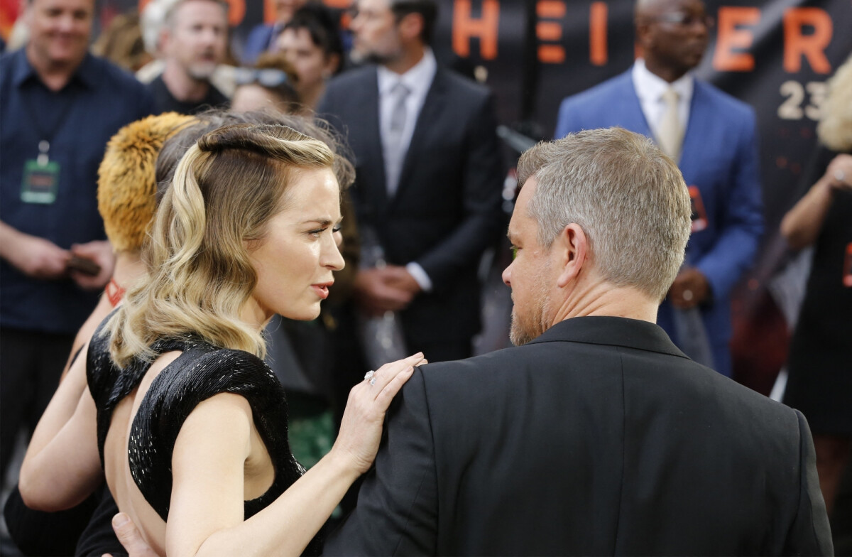 Photo : Emily Blunt et Matt Damon - Avant-première du film Oppenheimer ...