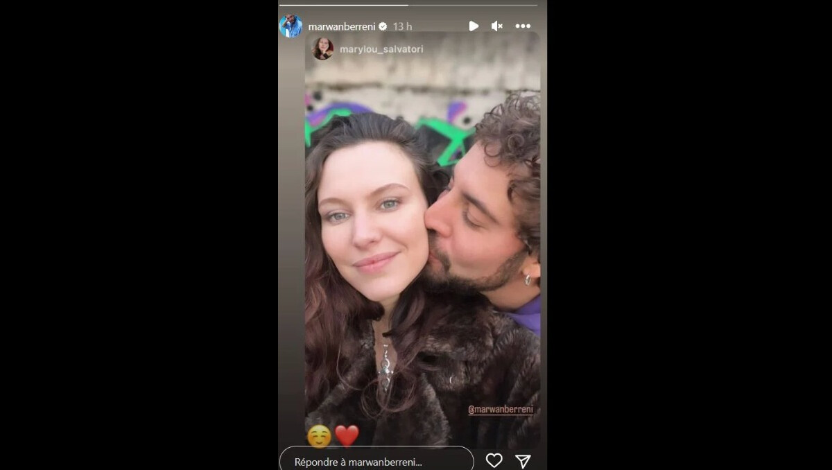 Photo : Marwan Berreni et sa compagne Marylou Salvatori. - Purepeople