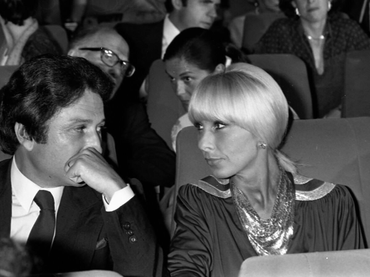 Photo : Michel Drucker, Dany Saval lors d'une soirée Julio.Iglesias au ...
