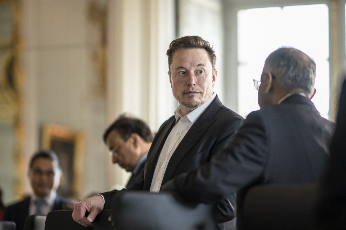 Photo : Emmanuel Macron rencontre Elon Musk lors de la 6ème édition du ...