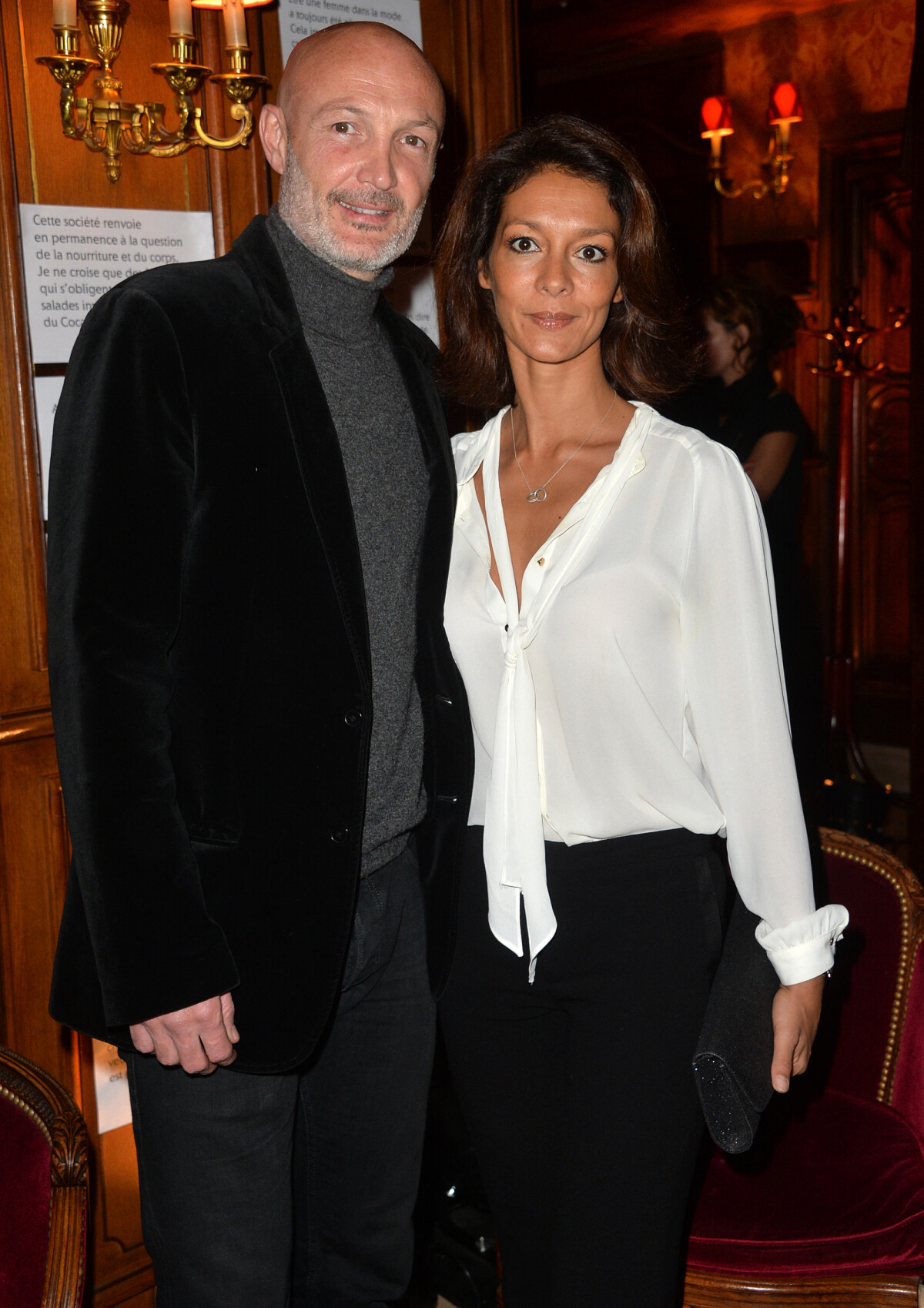 Photo : Frank Leboeuf et sa compagne Chrislaure Nollet - Cocktail de lancement du livre "Garde ...