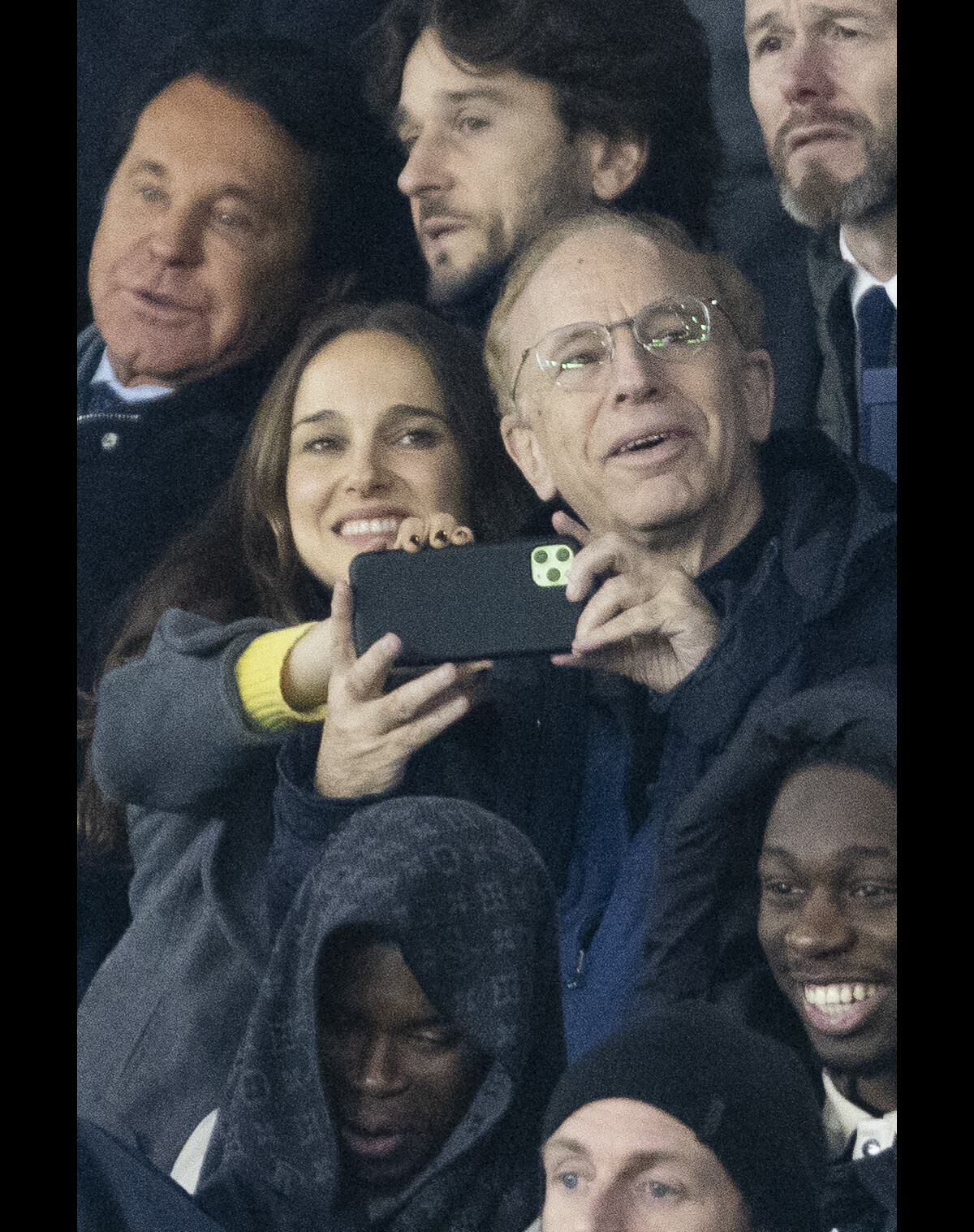 Photo : Natalie Portman et son père Avner Hershlag - Les célébrités assistent au match de ...