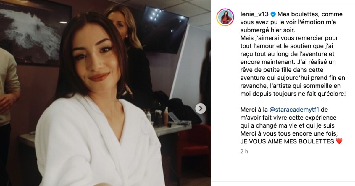 Star Academy 2023 : Lénie éliminée mais star du programme, gros pied de nez à ceux qui n'ont pas ...