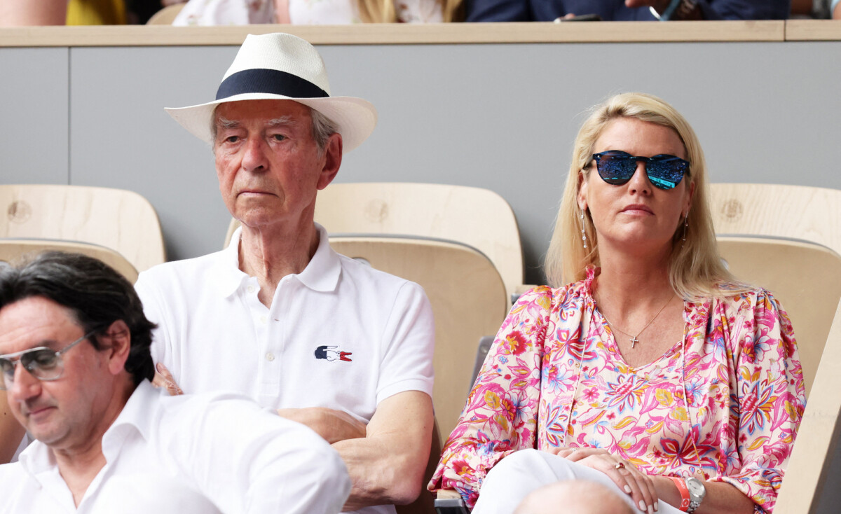Photo : Jean-Claude Narcy en tribune (jour 14) lors des Internationaux ...