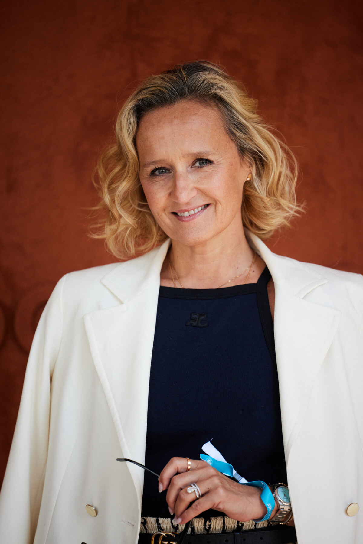 Photo : Caroline Roux au village lors des Internationaux de France de ...