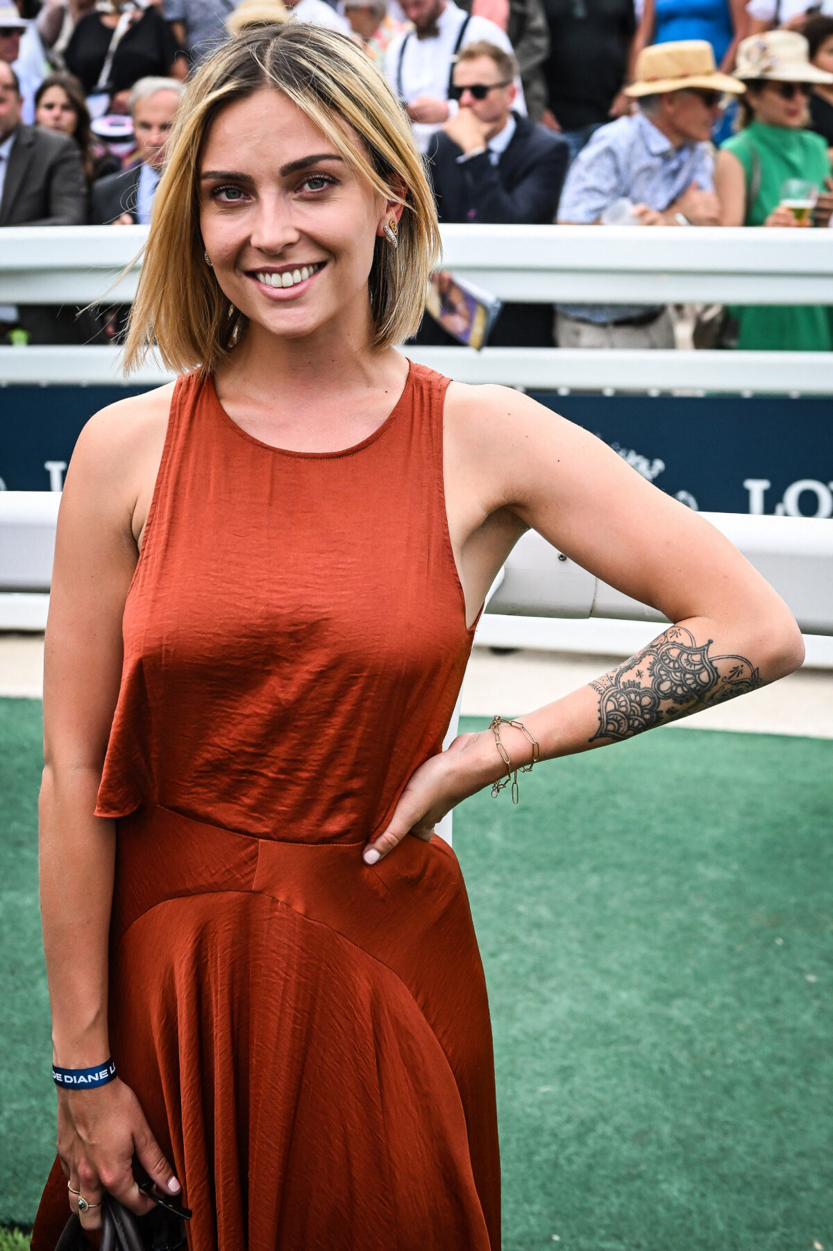 Photo : Inès Vandamme lors de la 174ème édition du Prix de Diane ...
