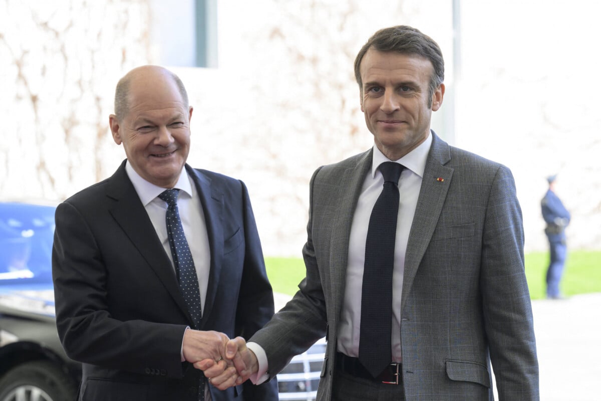 Photo : Le chancelier allemand Olaf Scholz reçoit le président de la ...