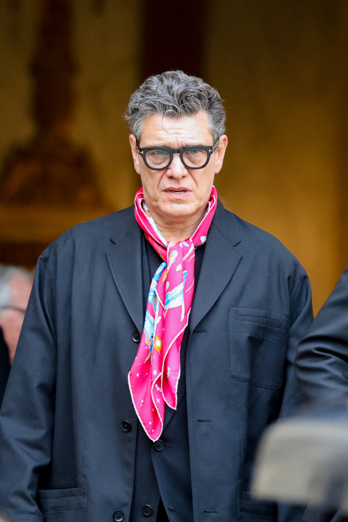 Photo : Marc Lavoine, Luc Duchêne - Sorties des obsèques du prince Jean ...