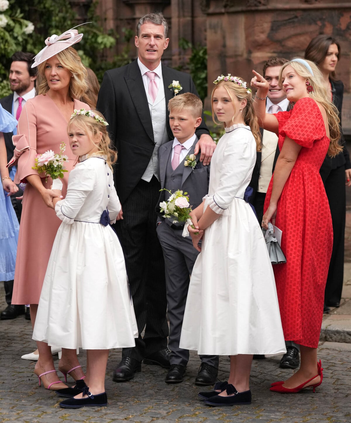 Photo : Lady Edwina Grosvenor, Dan Snow et Lady Viola Grosvenor ...