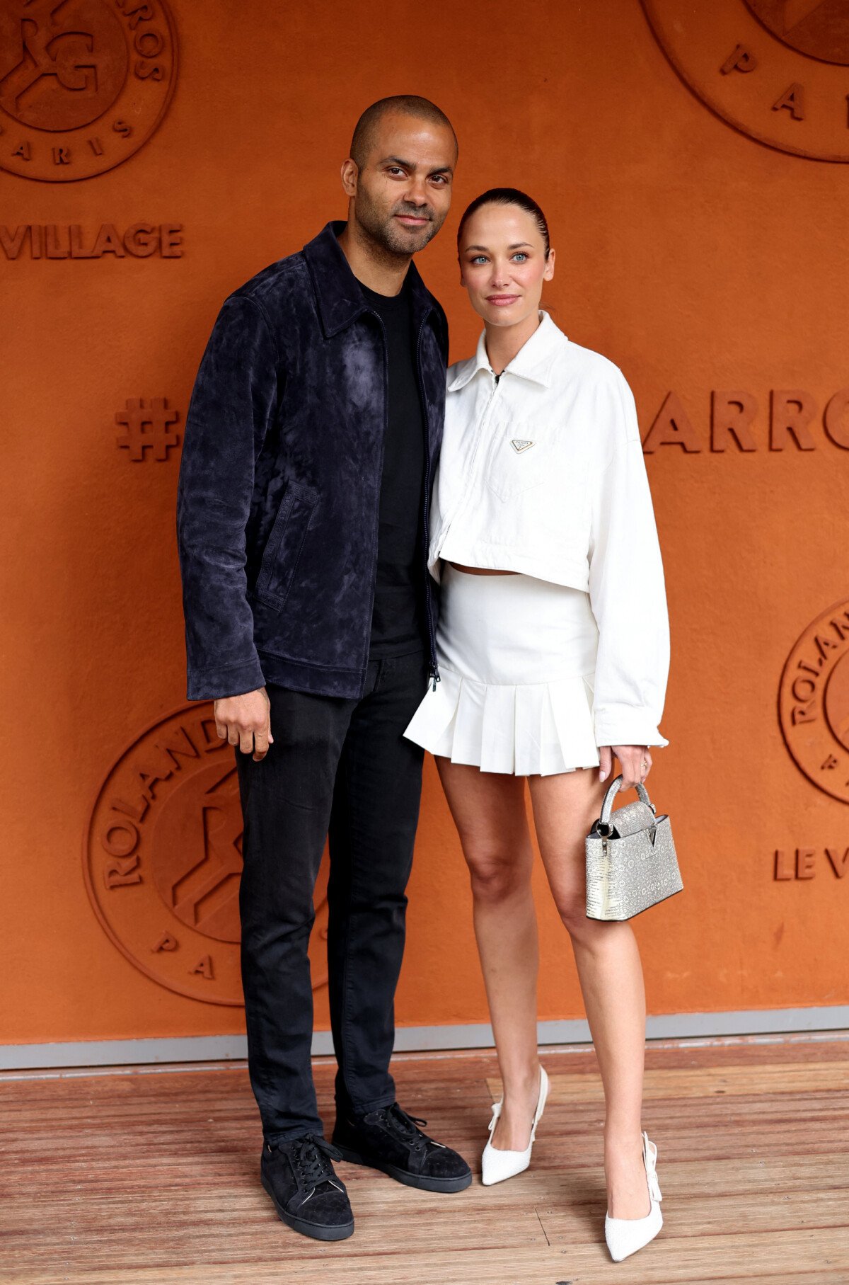 Photo : Tony Parker et sa compagne Agathe Teyssier au village lors des ...
