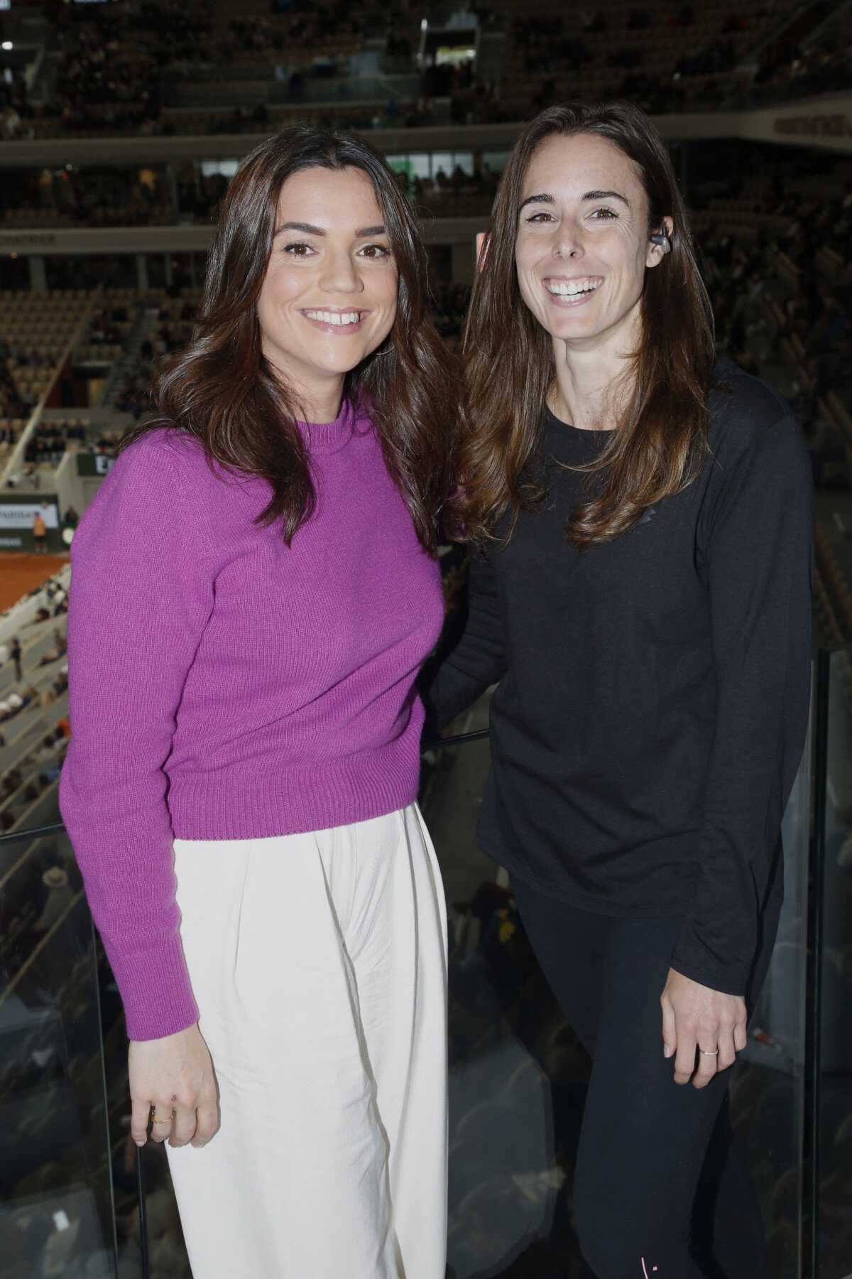 Photo : Exclusif - La journaliste Cécile Grès et Alizé Cornet - Plateau ...