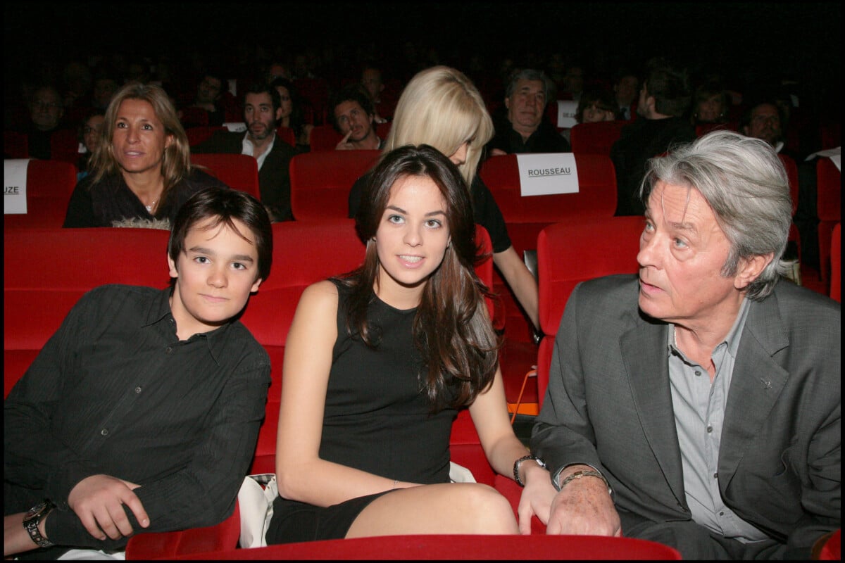 Photo : Alain Delon avec ses enfants Alain-Fabien et Anouchka Delon ...