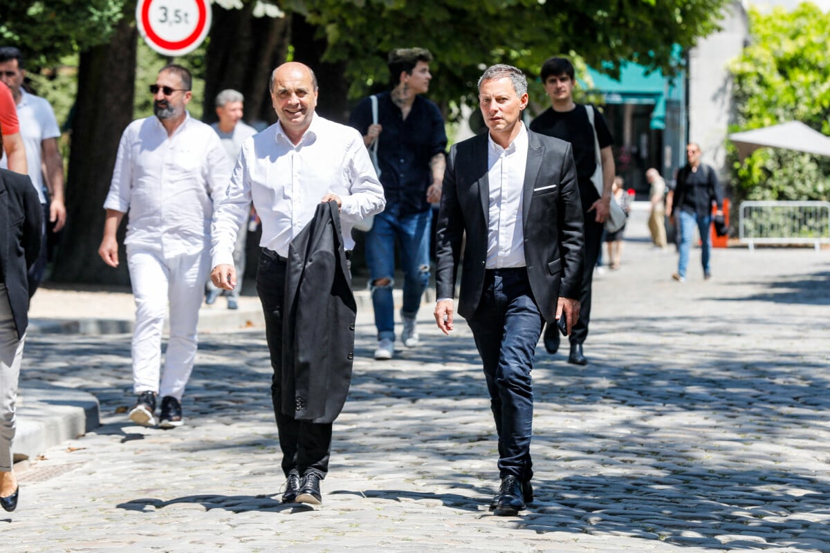 Photo : Hervé Béroud, Marc-Olivier Fogiel - Arrivées aux obsèques du ...