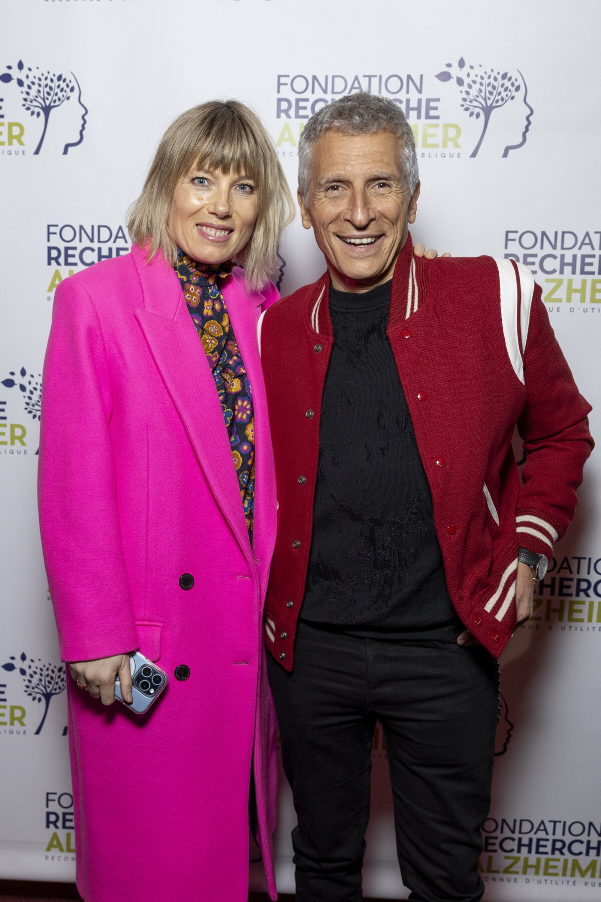 Photo : Nagui et sa femme Mélanie Page au photocall du concert du gala ...
