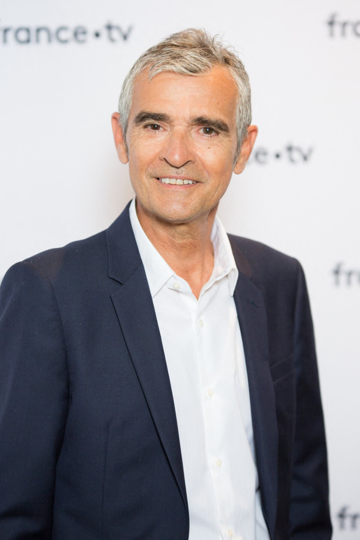 Photo : Fabrice Drouelle during France Television Press Conference at ...