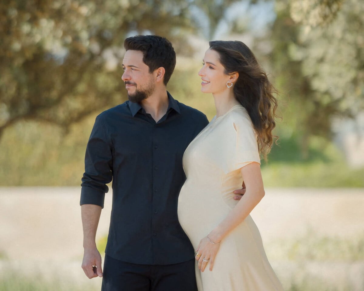 Photo : Le prince Hussein ben Abdallah de Jordanie et la princesse ...