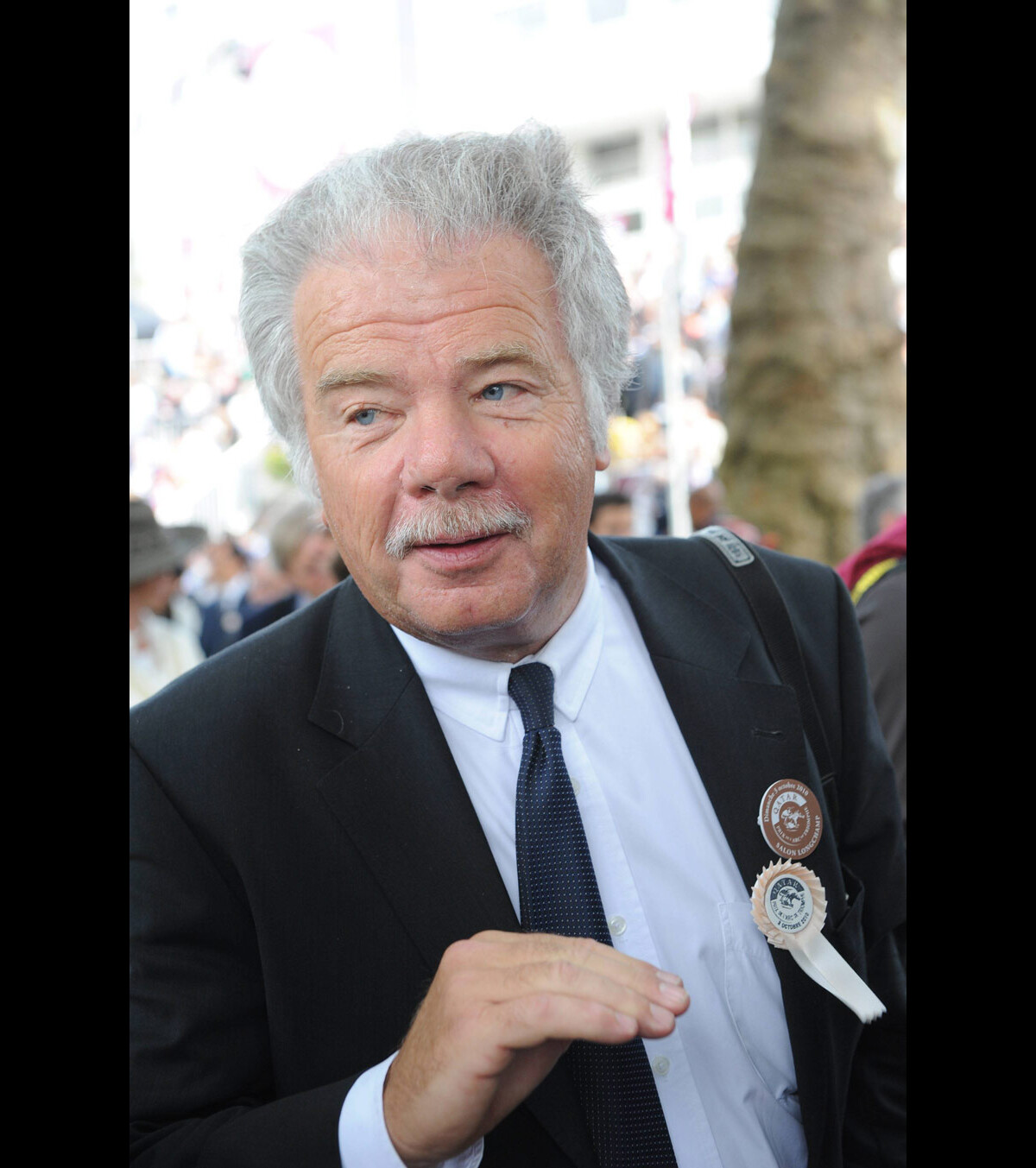 Photo : Christian de Villeneuve lors du Qatar Prix de l'Arc de Triomphe ...