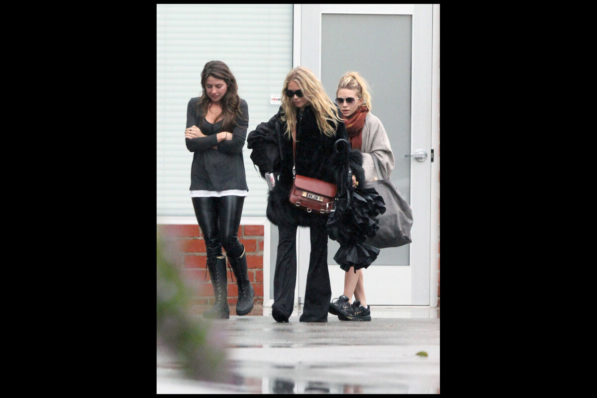 Photo : Mary-Kate et Ashley Olsen sortent d'un studio d'enregistrement ...