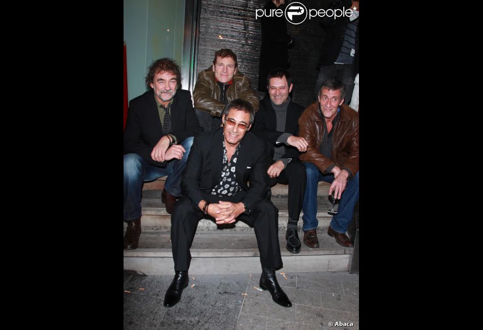 Olivier Marchal, Tchéky Karyo, Gérard Lanvin, Patrick Catalifo lors de ...