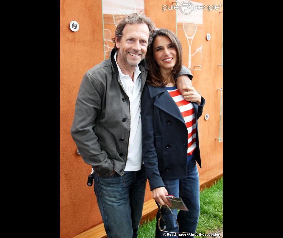 Stéphane Freiss et sa femme Ursula le 4 juin 2012 à Roland-Garros ...