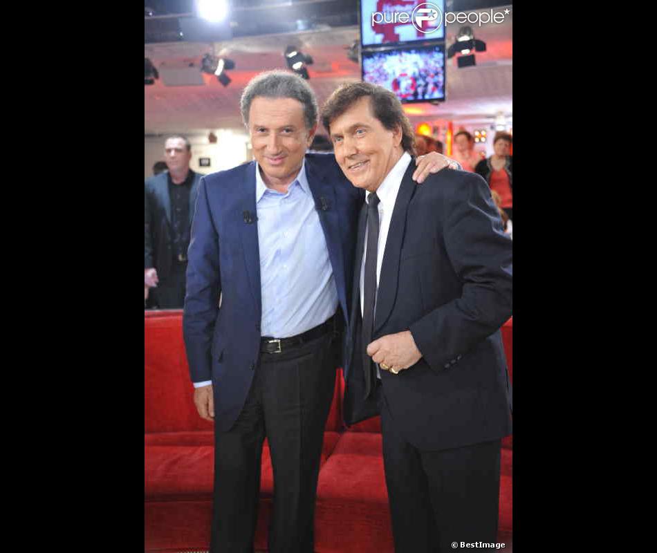 Michel Drucker et Frank Michael sur le tournage de Vivement dimanche ...