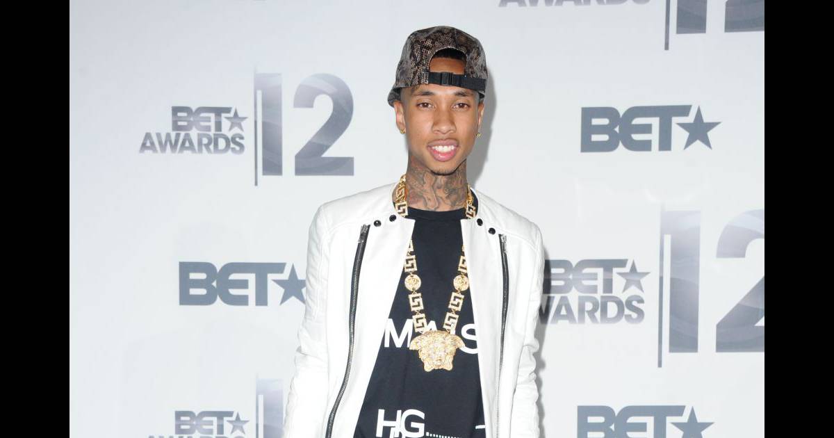 Tyga en plein photoshoot des BET Awards 2012, à Los Angeles le 1er ...