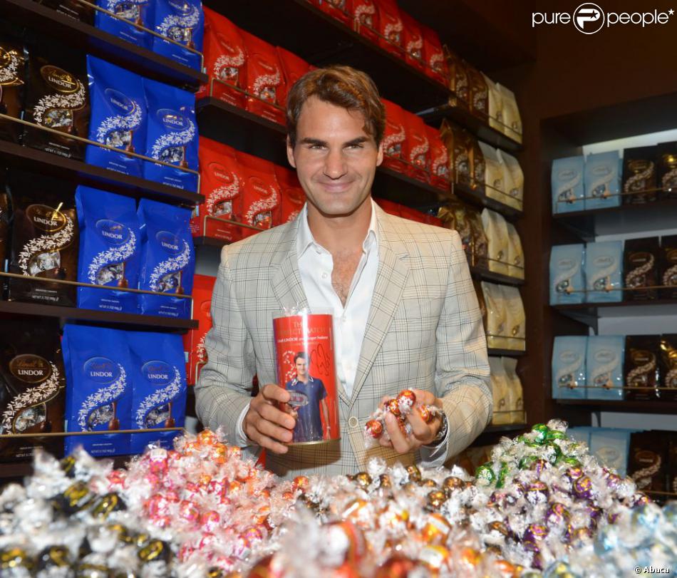 Roger Federer gourmand lors du lancement de la nouvelle boutique Lindt ...