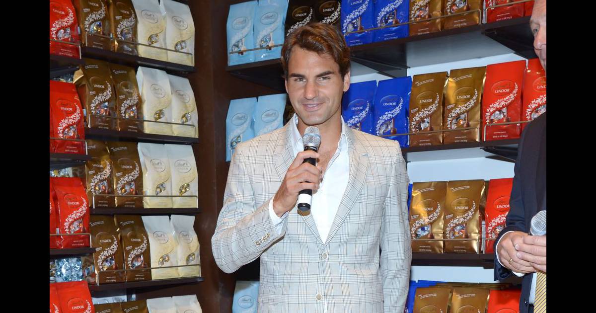 Roger Federer, ambassadeur Lindt, lors du lancement de la nouvelle ...
