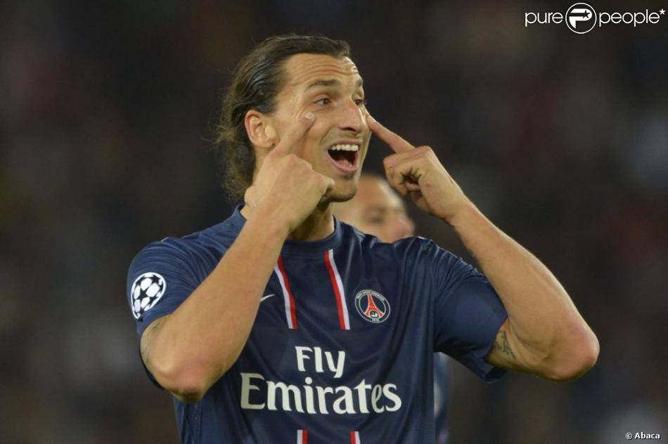 Zlatan Ibrahimovic lors de la victoire du PSG face au Dynamo Kiev (4-1 ...
