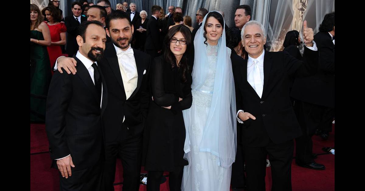 Asghar Farhadi, Leila Hatami et Peyman Maadi aux Oscars en février 2012 ...
