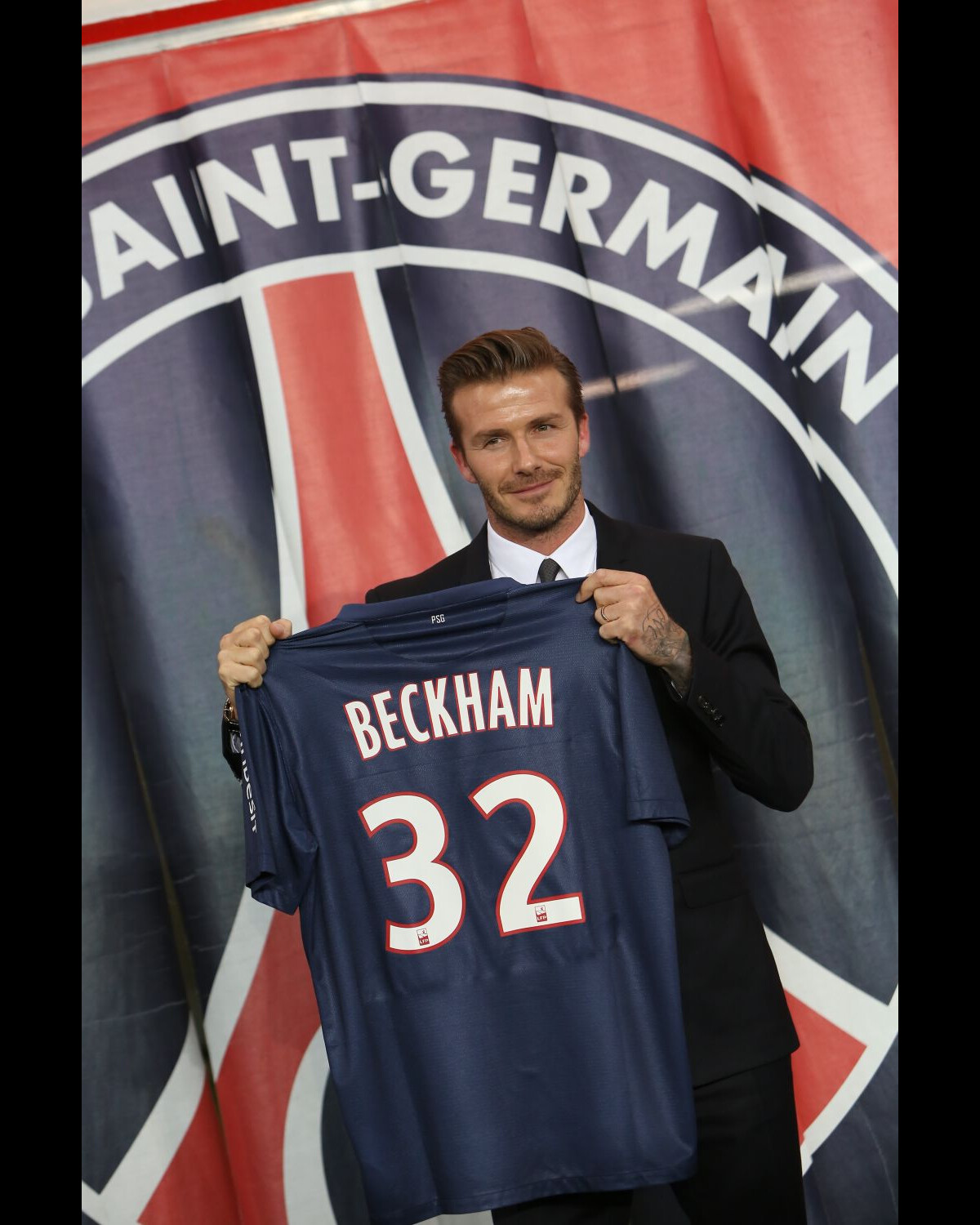 Photo : David Beckham portera le numéro 32, au Parc des Princes le 31 ...
