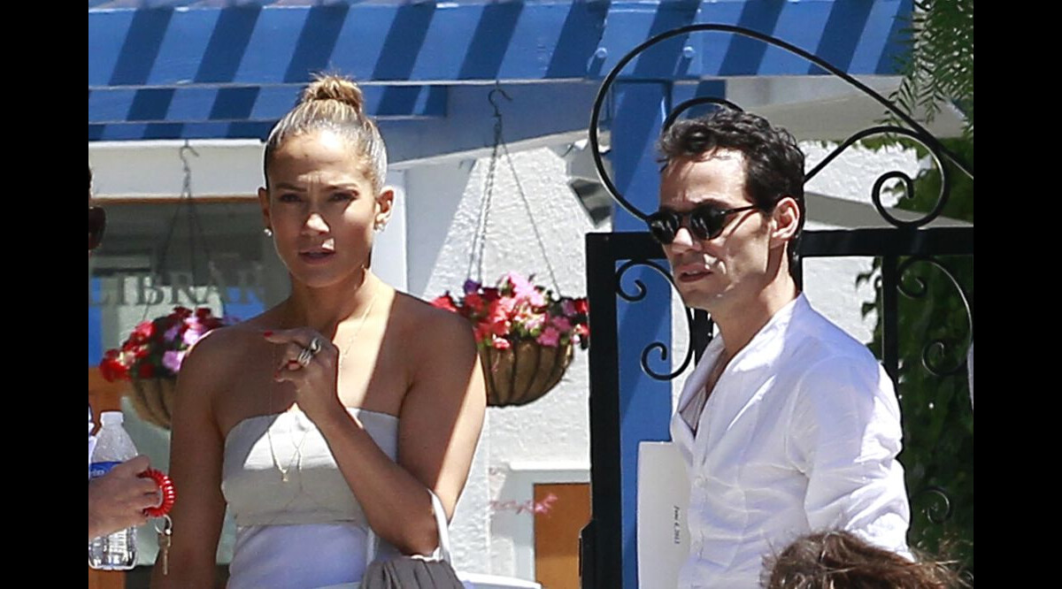 Photo : Jennifer Lopez et son ex-mari Marc Anthony à Los Angeles, le 19 ...