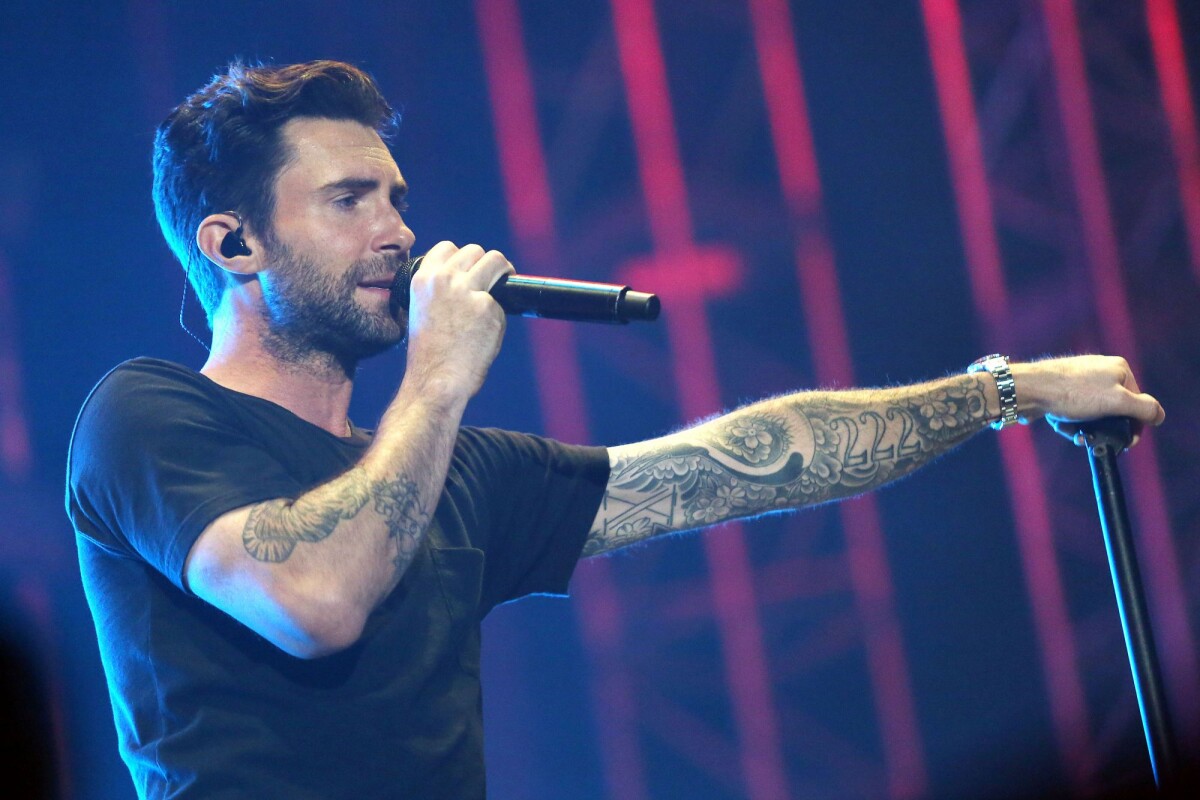 Photo : Adam Levine en concert avec son groupe "Maroon 5" à Carson en ...