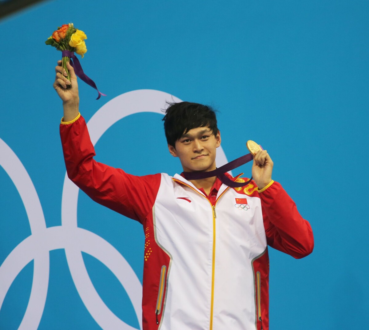 Photo : Sun Yang lors des Jeux olympiques de Londres, le 31 juillet ...