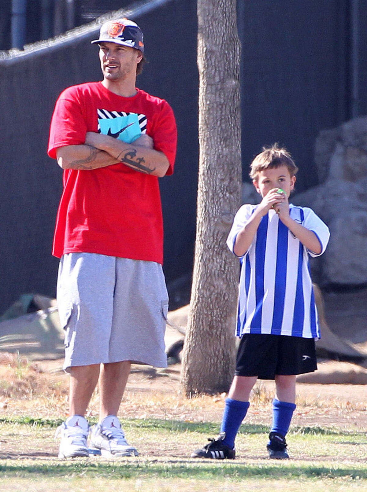 Photo : Kevin Federline regardent ses fils Sean et Jayden jouer au foot ...