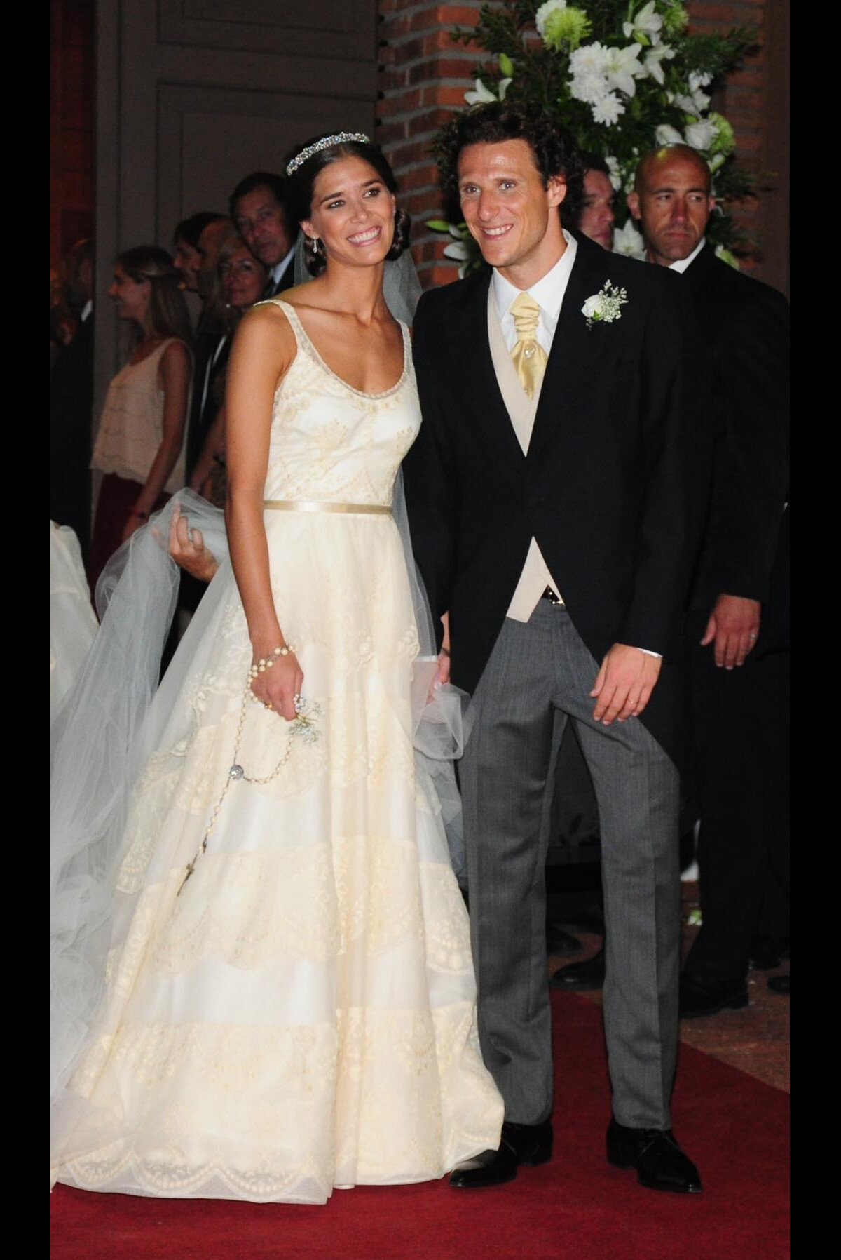 Photo : Diego Forlan et Paz Cardoso lors de leur mariage à Montevideo ...