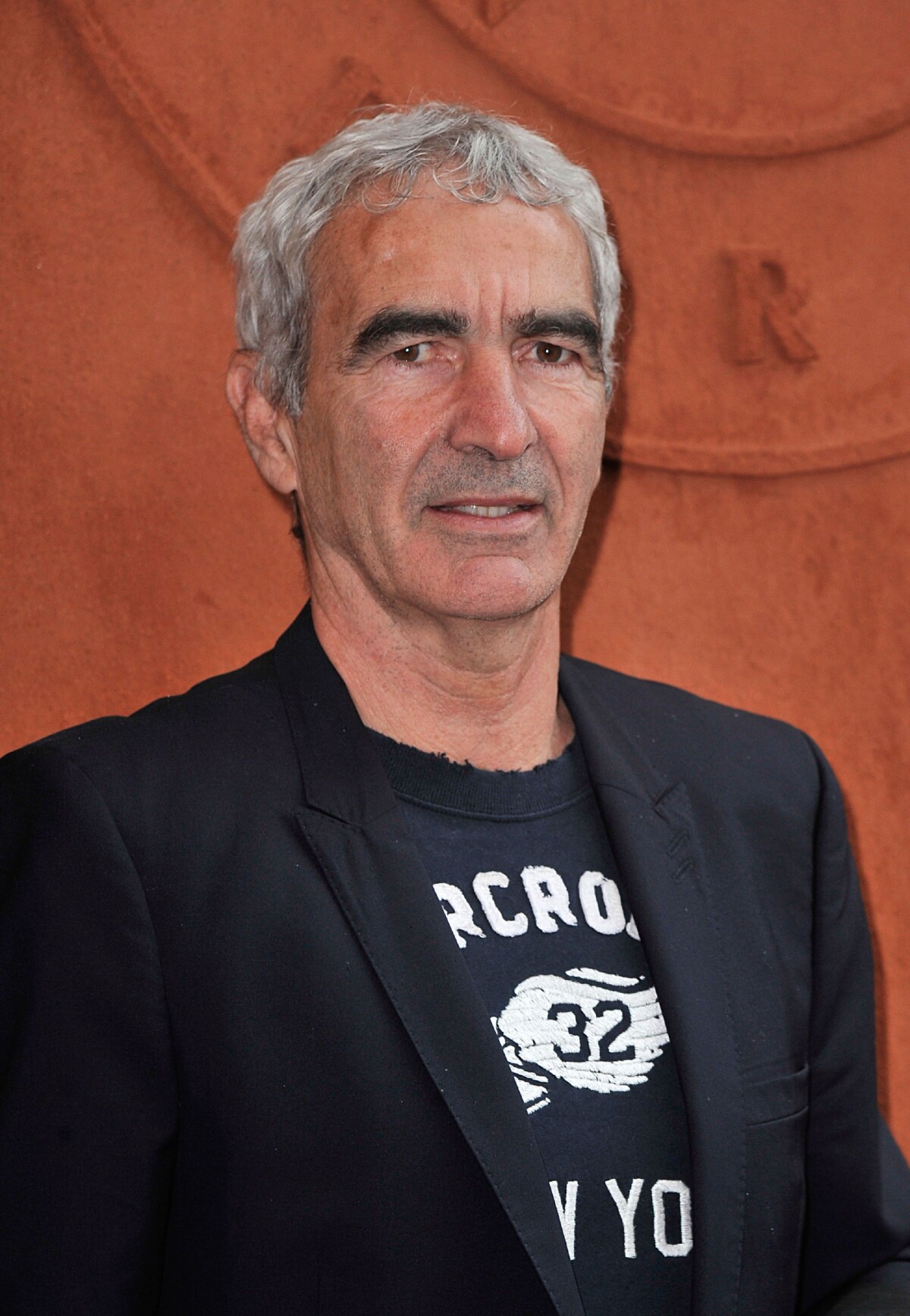 Photo : Raymond Domenech à Roland-Garros à Paris, le 4 juin 2014 ...