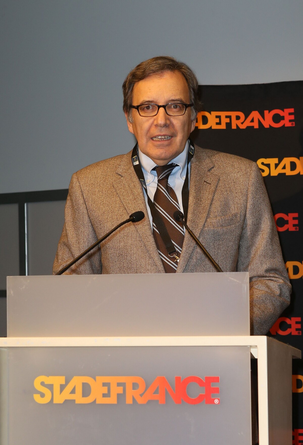Photo : Nonce Paolini au Stade de France à Saint Denis, le 6 février ...