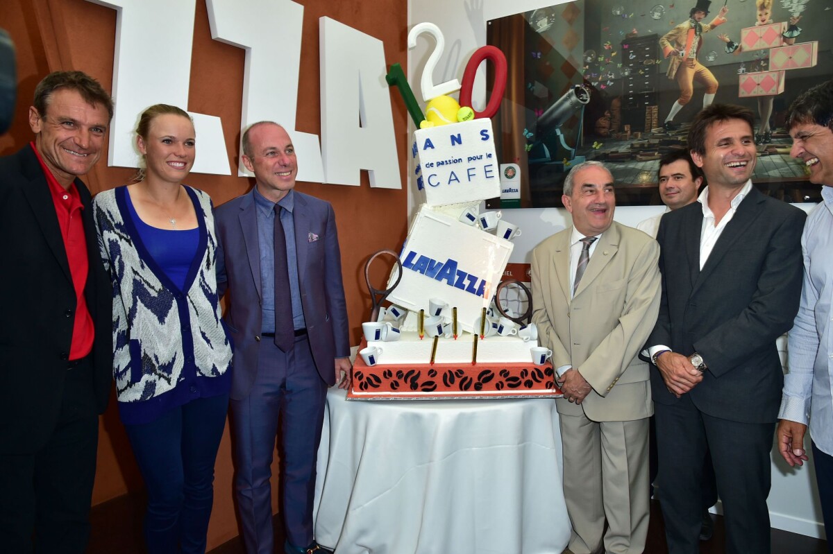 Photo : Mats Wilander, Caroline Wozniascki, Giuseppe Lavazza, vice ...
