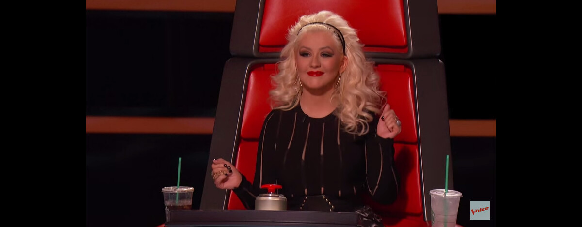 Photo : Christina Aguilera dans The Voice 8, aux Etats-Unis, février ...