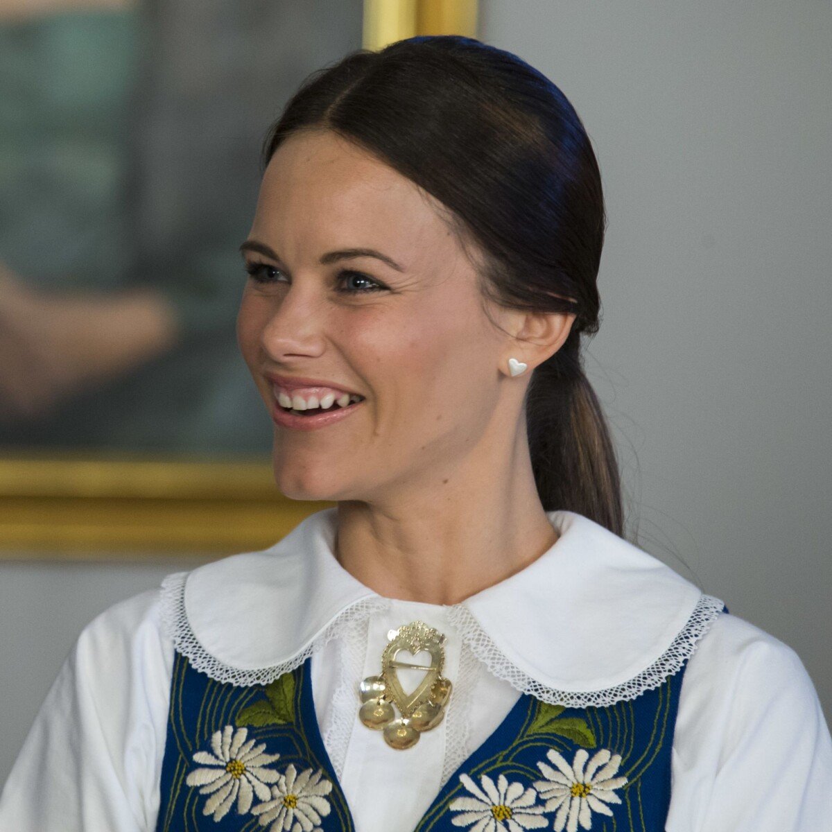 Photo : Sofia Hellqvist lors de la réception au palais à Stockholm le 6 ...