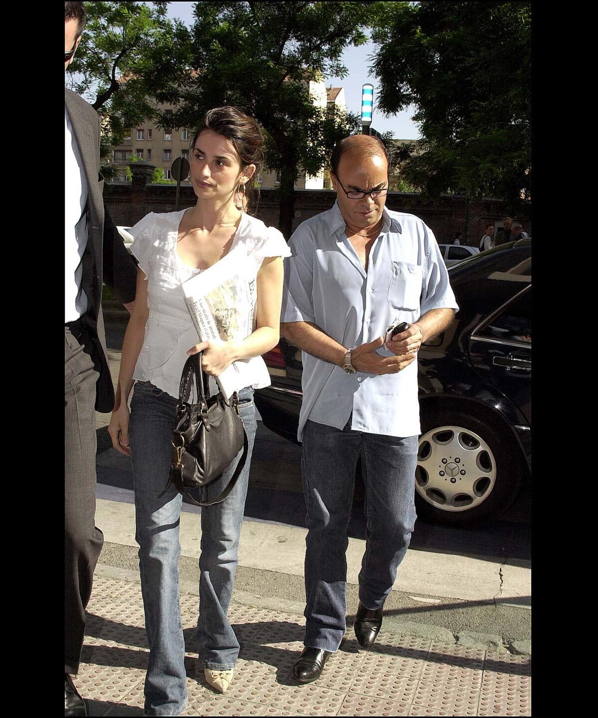 Photo : Penélope Cruz et son père Eduardo, à Madrid, le 20 mai 2003 ...
