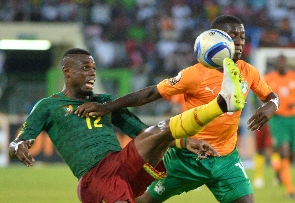 Photo : Henri Bedimo durant la Orange Africa Cup, le 28 janvier 2015 - Purepeople